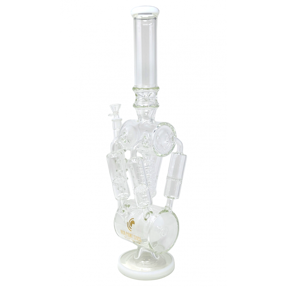 High Point Glass - 18.5" Quad-Honeycomb & Spiral Multi Perc Recycler ...
