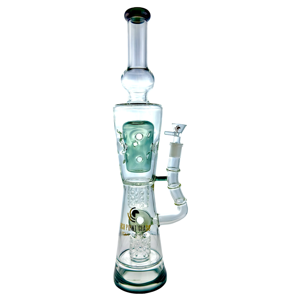 High Point Glass - 19" Donut & Fab Egg Multi Perc Water Pipe Rig ...