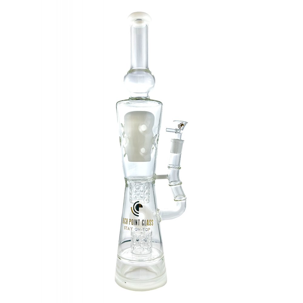 High Point Glass - 19" Donut & Fab Egg Multi Perc Water Pipe Rig ...