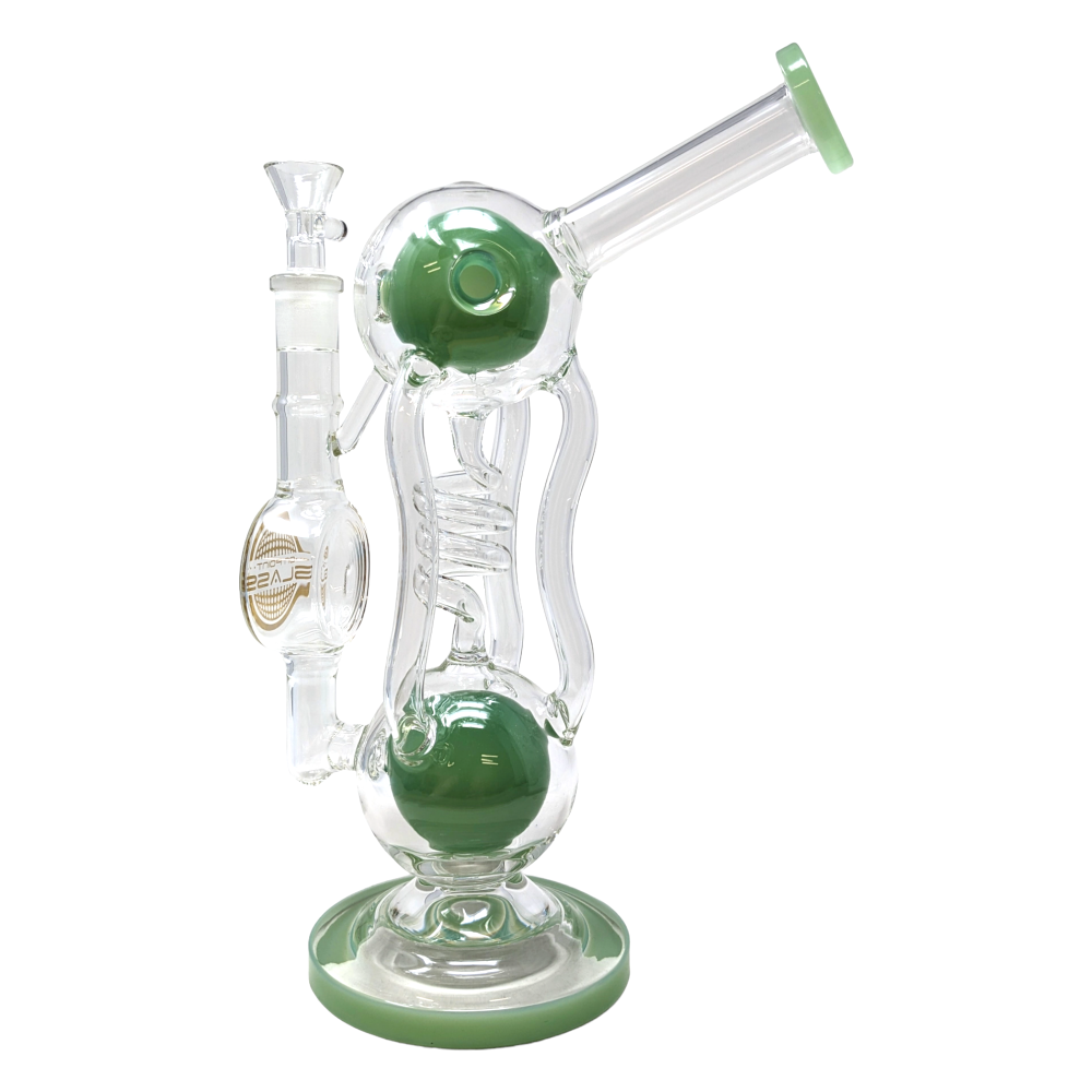 Water Pipes : On Point Glass - 11" Double Ball Chamber ...