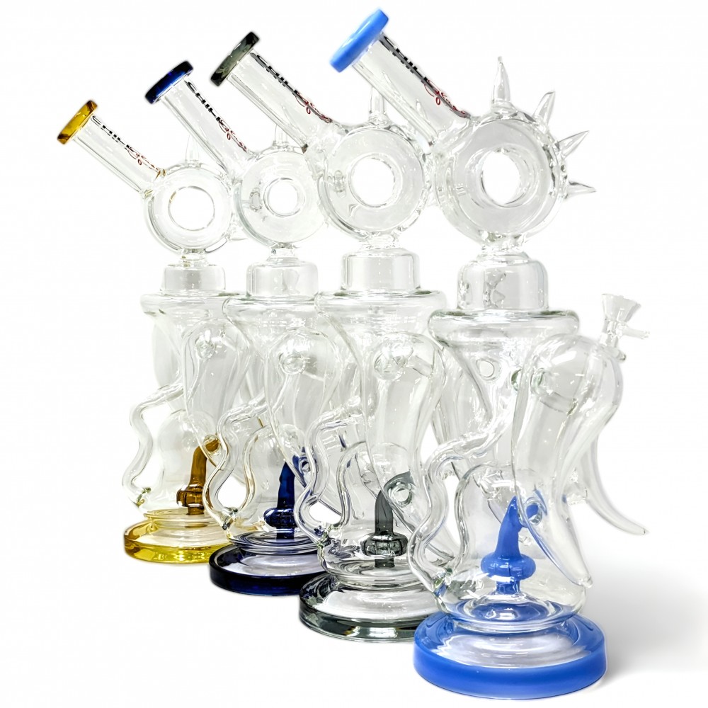 Chill Glass 14" Spike Bliss Matrix Perc Recycler Magic Water Pipe ...