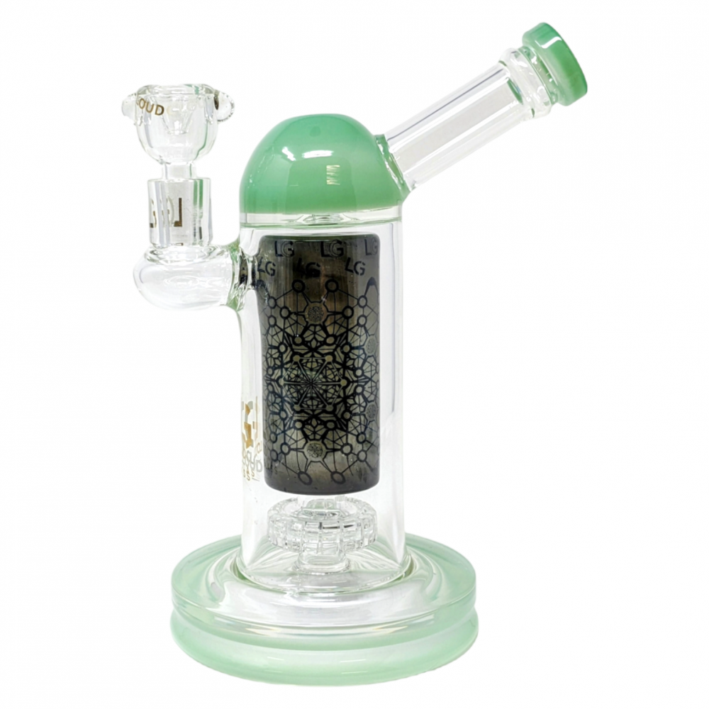 Loud Cloud - 9" Molecular Illustrations Art with Matrix Perc Water Pipe ...