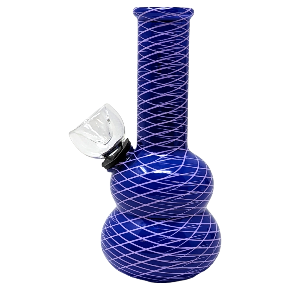 5'' Assorted Colored Net Design Water Pipe - Borosilicate Glass Smoking ...