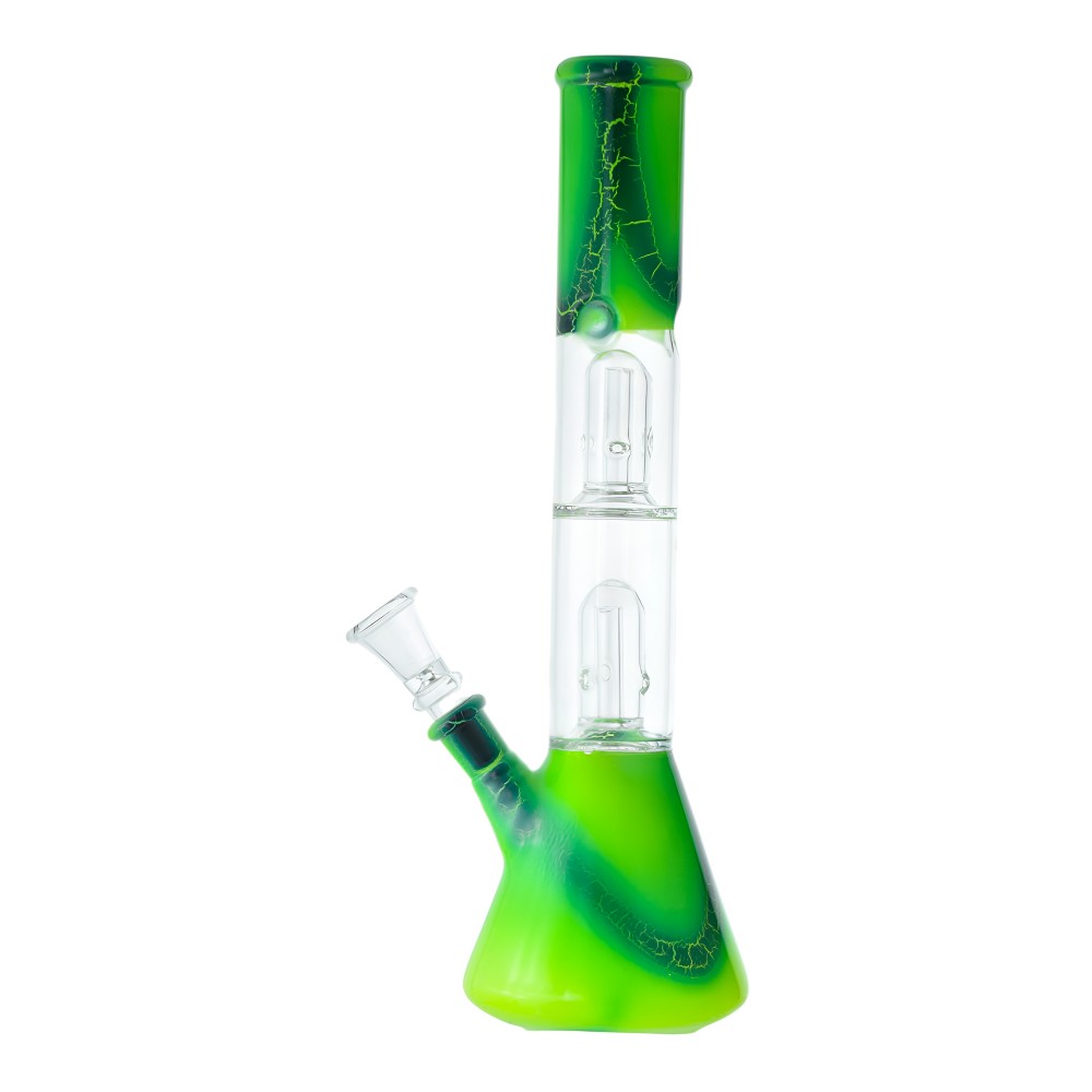 12" Serpentine Strokes Double Dome Beaker Water Pipe | Assorted Colors ...