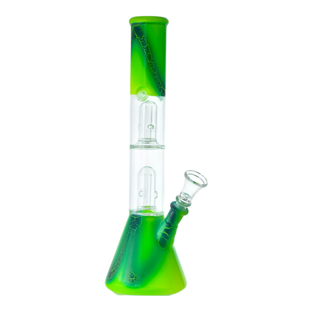 12" Serpentine Strokes Double Dome Beaker Water Pipe | Assorted Colors ...