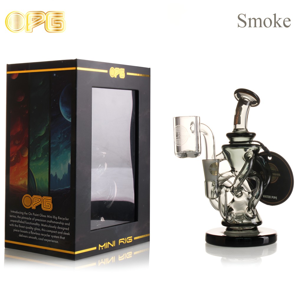OPG - Mini Rig Series - 5" Scalene Inverted Pyramid Recycler W/ Banger ...