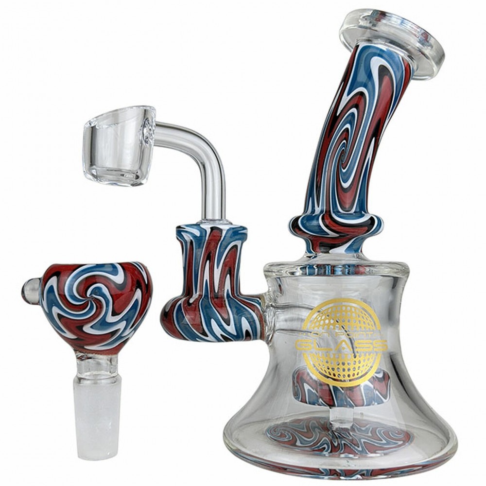 11On Point Glass - 5.5" WigWag MiniR Water Pipe 14MM Female Box Set ...