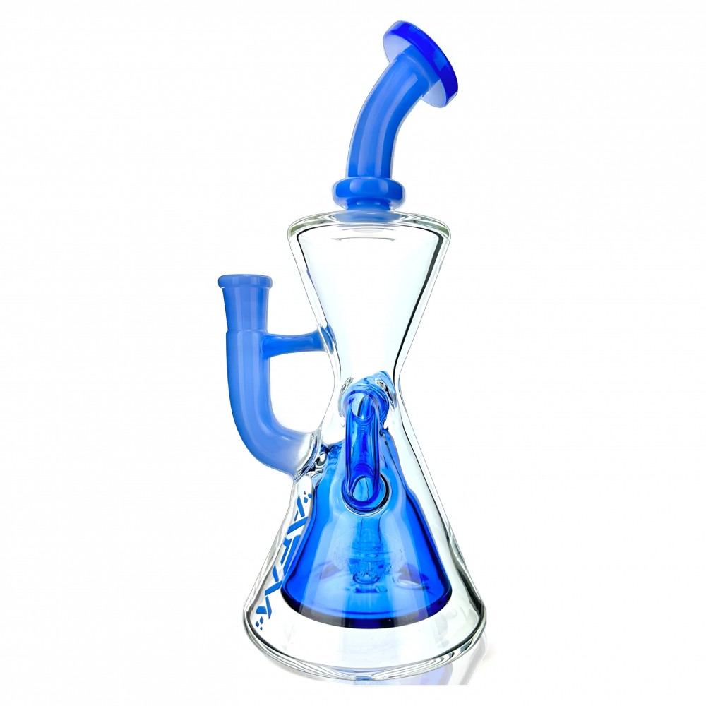 10" AFM Glass Hour Glass Recycler Dab Rig | Colorful & Efficient ...
