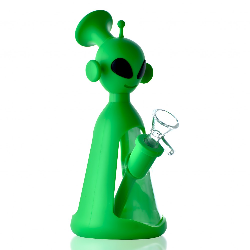 7" Alien Silicone Water Pipe - Assorted Colors | Durable & Portable