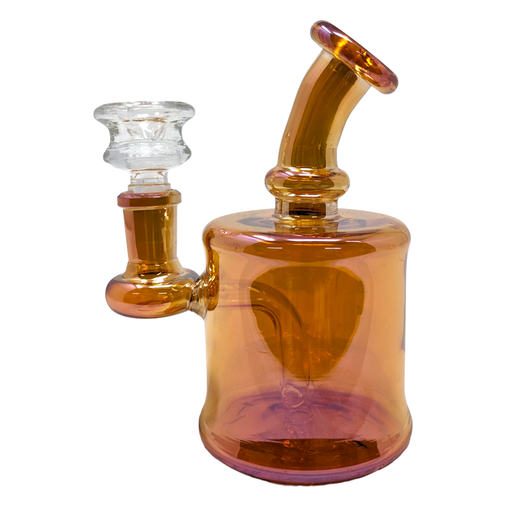 6" Mini Heavy Fumed Square Water Pipe Rig - [V-S1-B]