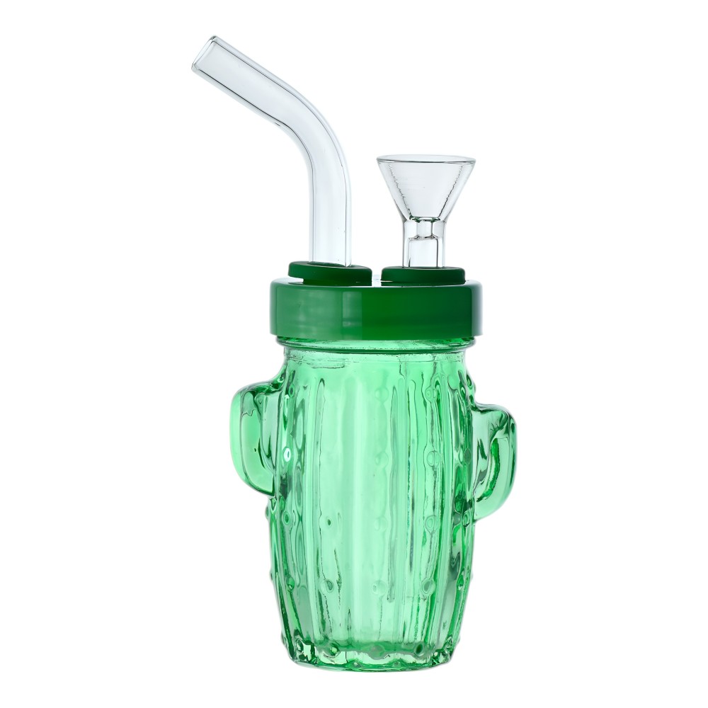 4" Cactus Jar Mini Water Pipe | Quirky & Portable