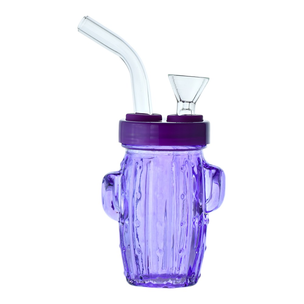 4" Cactus Jar Mini Water Pipe | Quirky & Portable