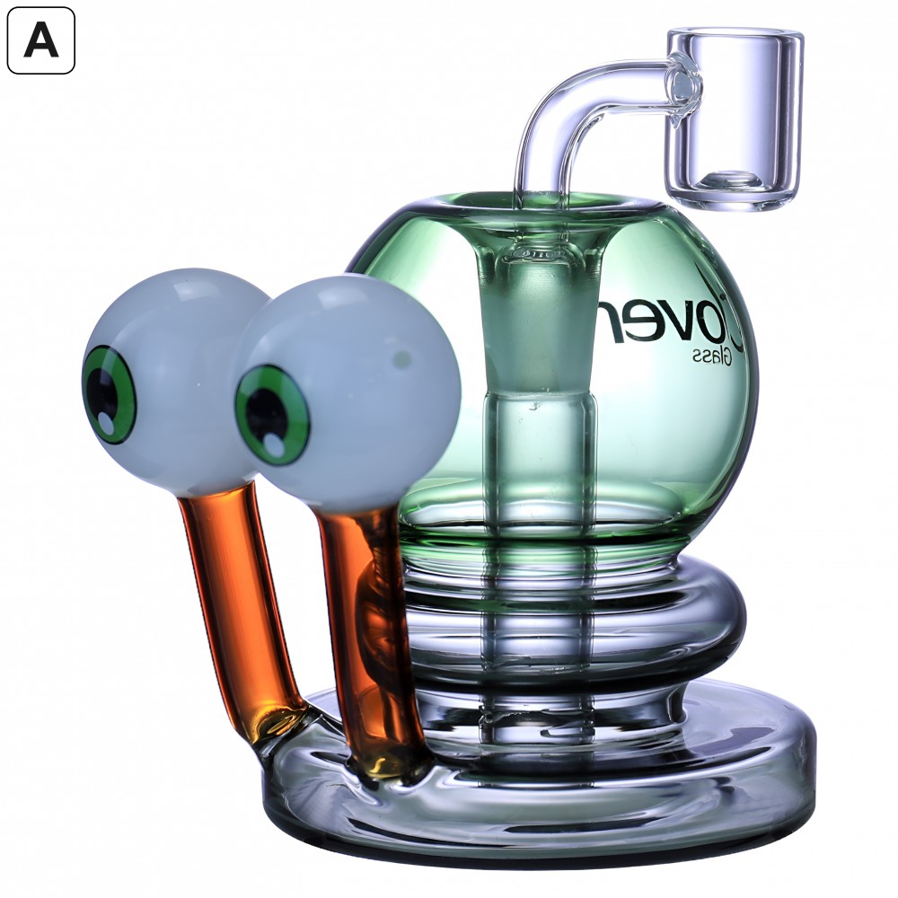 Clover Glass 4" EyePop Snail Low Profile Dab Rig | Compact & Stylish