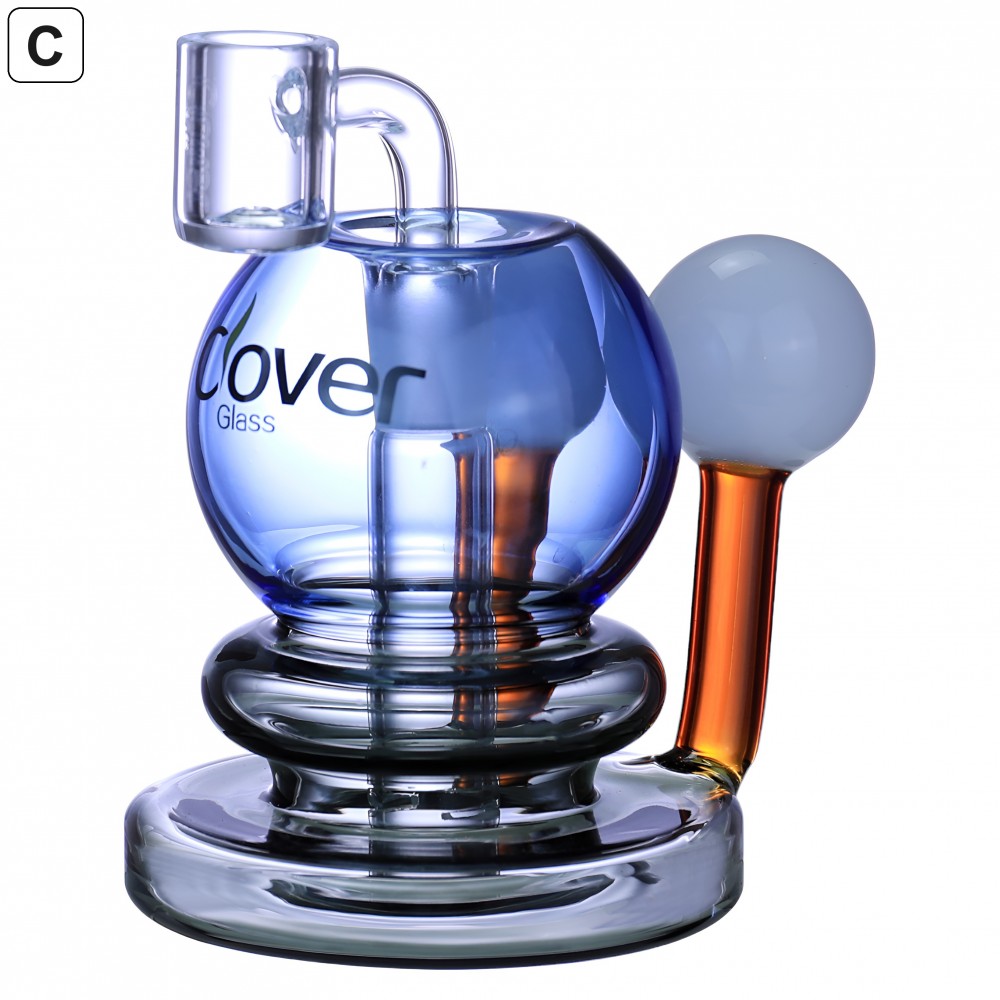 Clover Glass 4" EyePop Snail Low Profile Dab Rig | Compact & Stylish