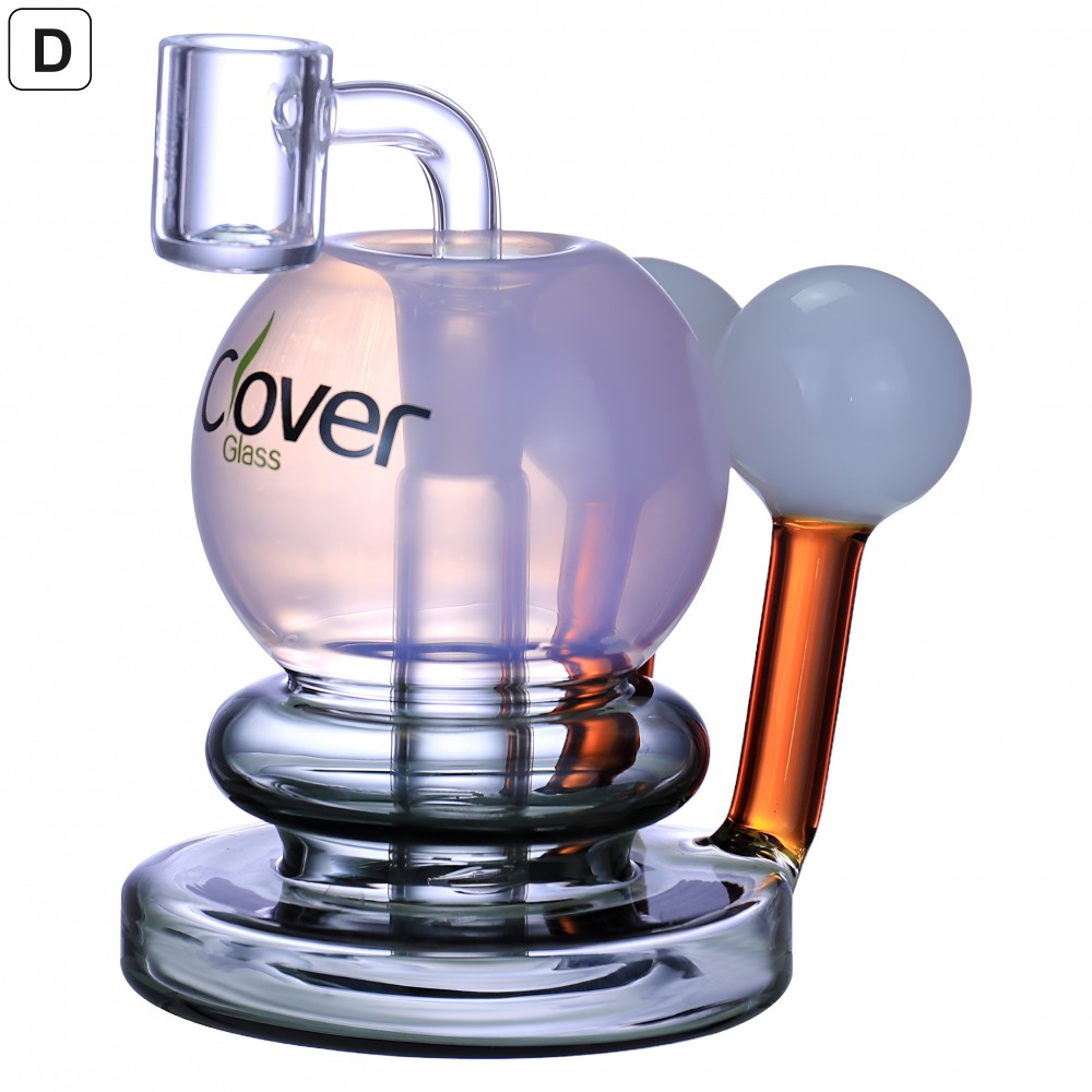 Clover Glass 4" EyePop Snail Low Profile Dab Rig | Compact & Stylish