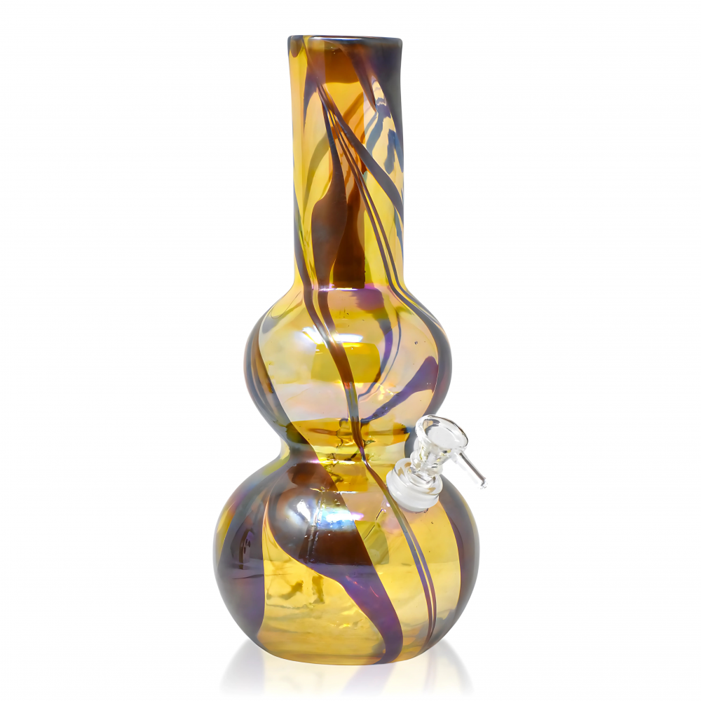 12" Double Tubbie Soft Glass Water Pipe | Smooth Filtration & Stylish ...