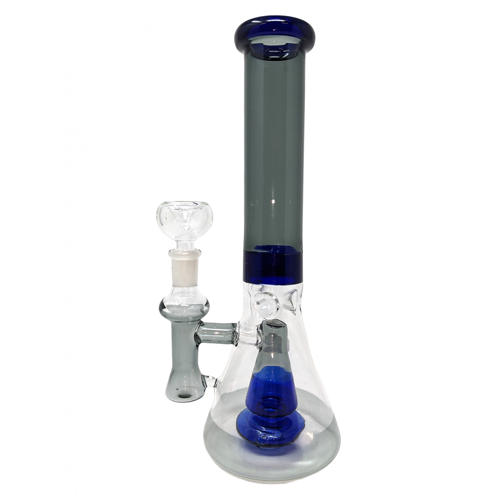 11" Dual Color Showerhead Perc Beaker Water Pipe - [ZN26]